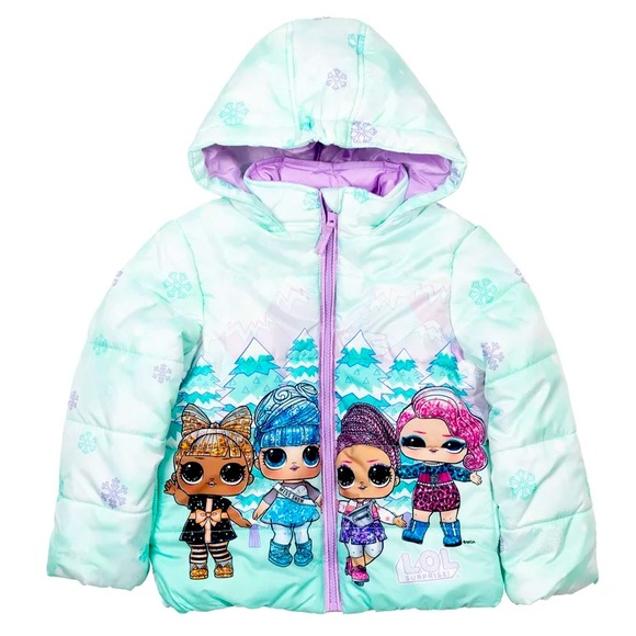 Jackets & Coats | Lol Surprise Miss Snow Figure 8 Prezzie Zip Up Puffer ...